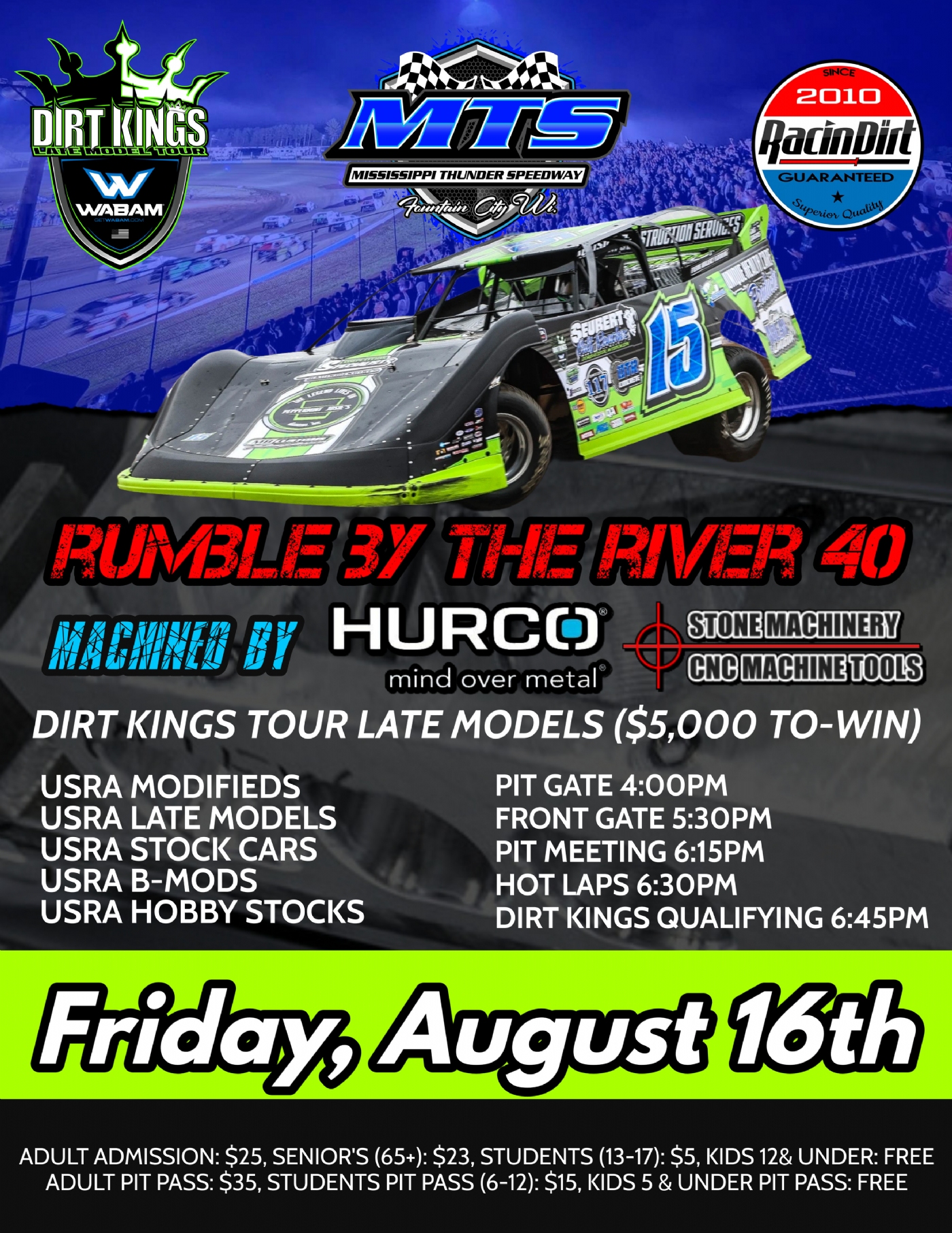 Mississippi Thunder Speedway - Schedule